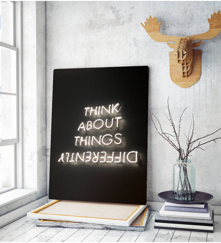 Πίνακας σε Καμβά think about things differently